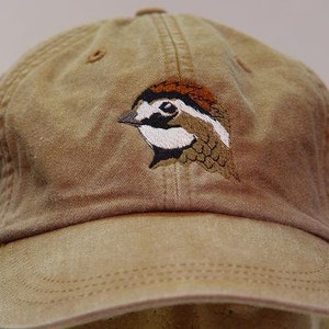 BOBWHITE QUAIL Bird Hat - One Embroidered Men Women Wildlife Cap ...