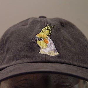 COCKATIEL BIRD HAT - Embroidered Men Women Wildlife Baseball Cap ...
