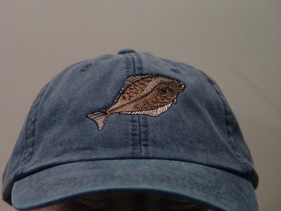 HALIBUT FISH HAT - Embroidered Saltwater Wildlife Baseball Cap Price ...