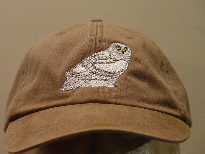 SNOWY OWL HAT - Embroidered Women Men Wildlife Baseball Gift Cap ...