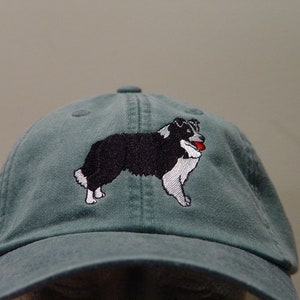 BORDER COLLIE Dog Hat - Embroidered Men Women Cotton Baseball Cap ...