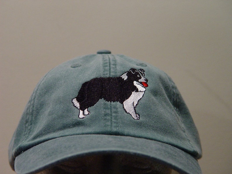 BORDER COLLIE Dog Hat - Embroidered Men Women Cotton Baseball Cap ...