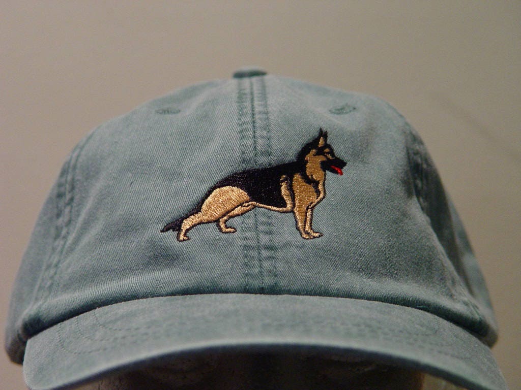 German Shepherd Dog Hat Embroidered Men Women Cotton Baseball Cap ...