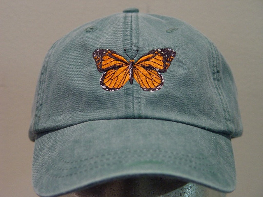 MONARCH BUTTERFLY HAT - Embroidered Men Women Insect Wildlife Cap ...