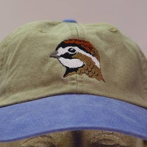 BOBWHITE QUAIL Bird Hat - One Embroidered Men Women Wildlife Cap ...
