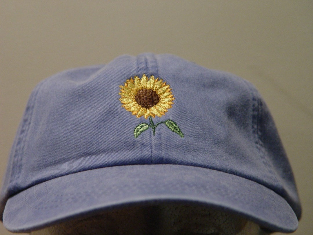 SUNFLOWER Hat - Embroidered Women Men Autumn Garden Baseball Cap - 24 ...