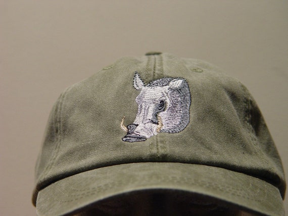 WILD BOAR HAT One Embroidered African Pig Wildlife Mom Dad - Etsy