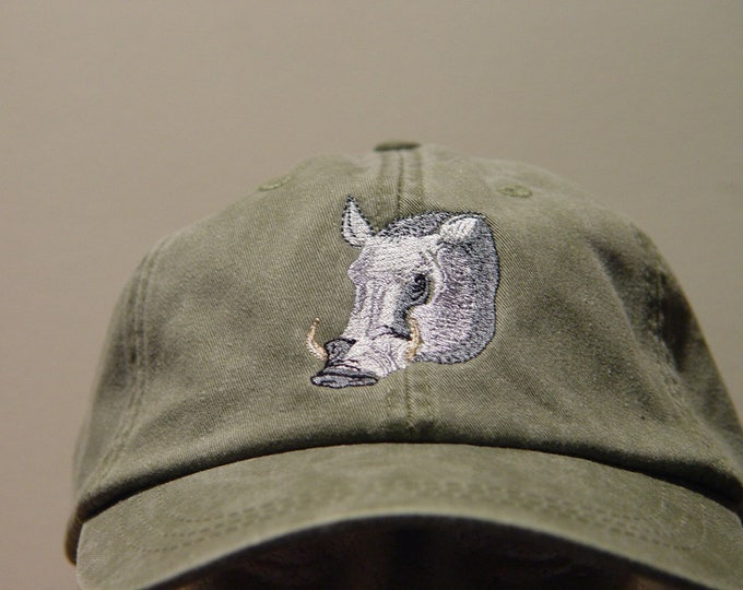 WILD BOAR HAT One Embroidered African Pig Wildlife Mom Dad Women Men ...