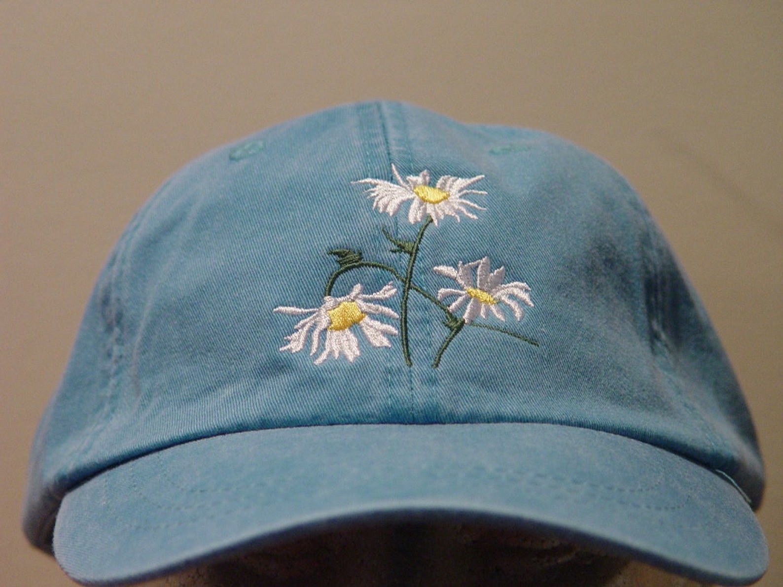 WHITE FIELD DAISY Flower Hat - Embroidered Garden Men Women Cap - 24 ...