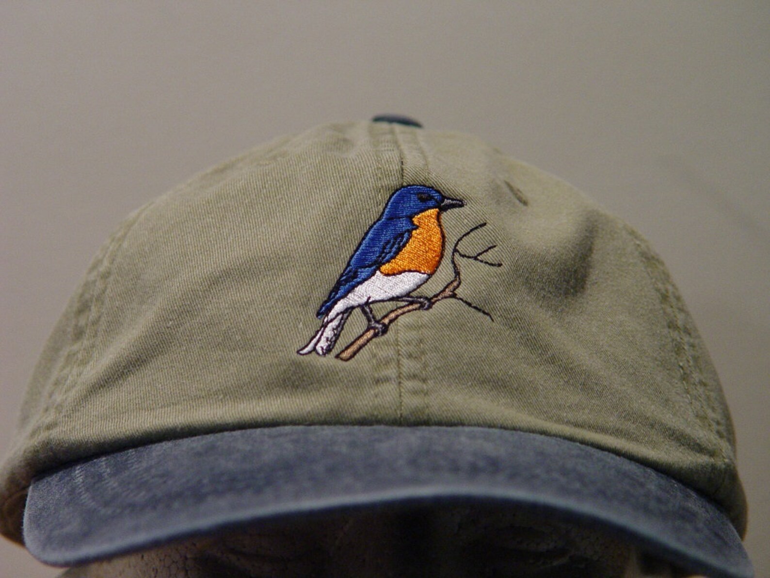 EASTERN BLUEBIRD HAT - Embroidered Wildlife Men Women Baseball Cap ...