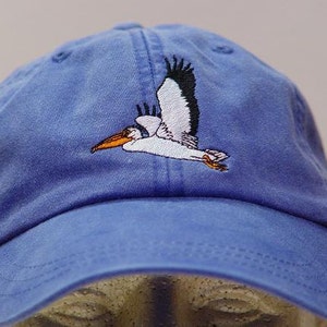 PELICAN BIRD HAT - One Embroidered Wildlife Men Women Baseball Cap ...