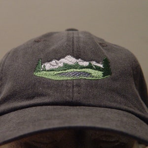 MOUNTAIN POND TREES Hat Embroidered Wildlife Mom Dad Baseball Cap Price ...
