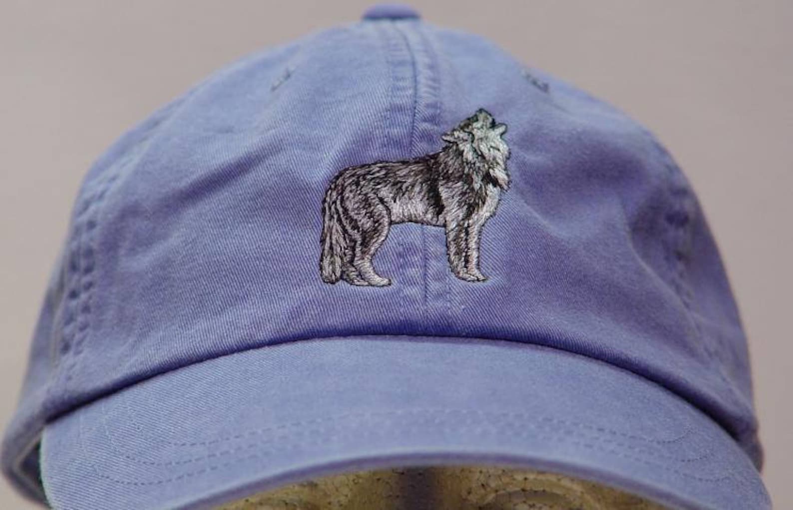 GRAY WOLF HAT Embroidered Men Women Wildlife Baseball Cap - Etsy