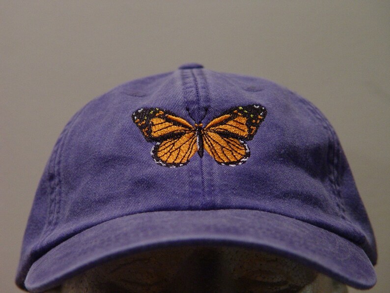 MONARCH BUTTERFLY HAT - Embroidered Men Women Insect Wildlife Cap ...