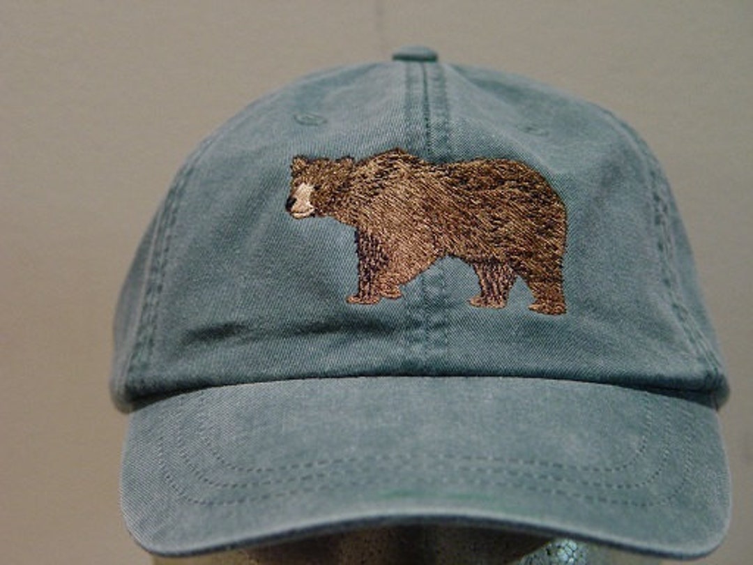 BROWN BEAR Hat - One Embroidered Men Women Wildlife Baseball Cap Price ...