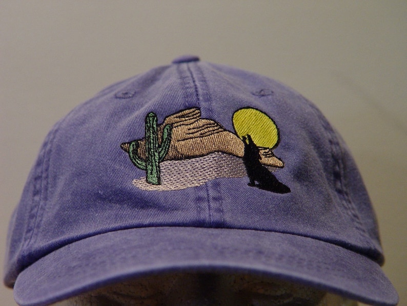 DESERT CACTUS SUNSET Hat - Embroidered Men Women Wildlife Gift Cap ...