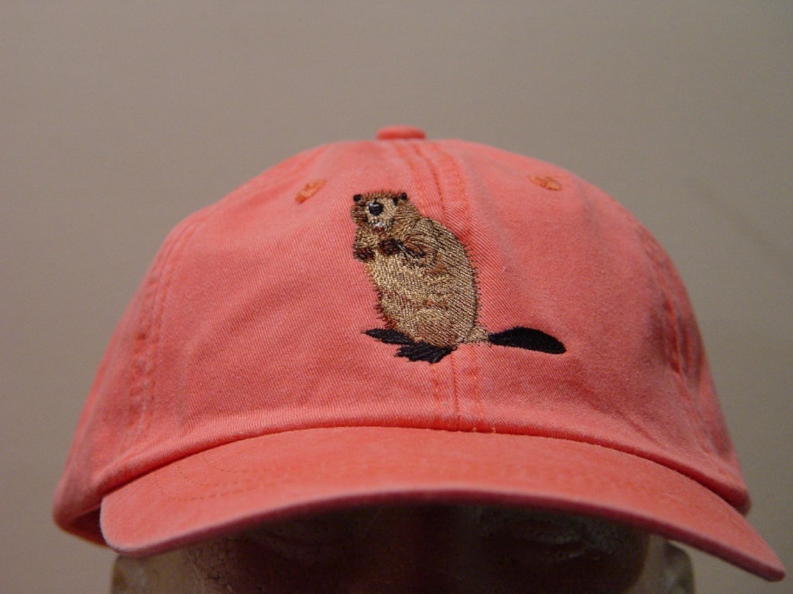BEAVER Wildlife Baseball Hat Embroidered Women Men Mom Dad | Etsy