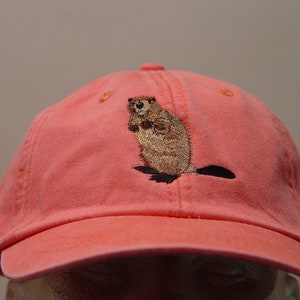 BEAVER Wildlife Baseball Hat - Embroidered Women Men Mom Dad Cap ...