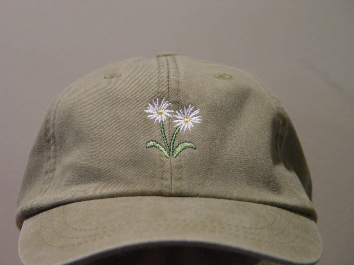 WHITE ASTER September Flower of Month Hat Embroidered Women - Etsy
