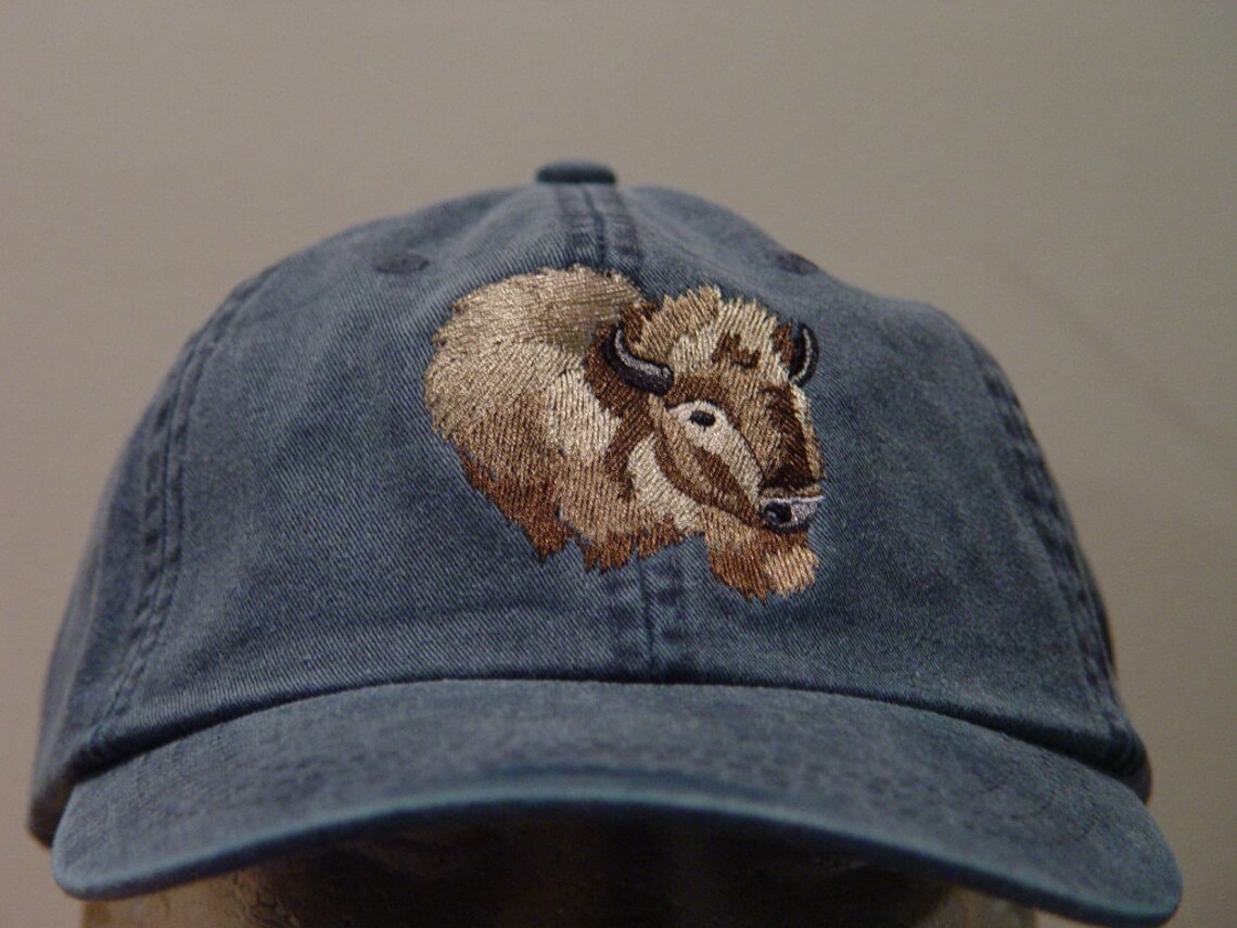 BUFFALO HAT Embroidered Bison Men Women Wildlife Baseball | Etsy