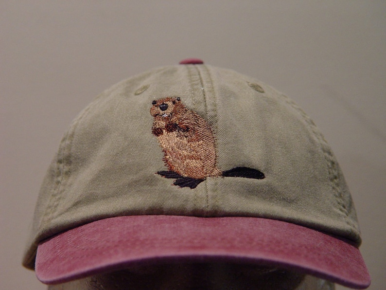 BEAVER Wildlife Hat One Embroidered Men Women Cotton Baseball | Etsy