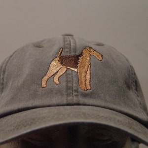 AIREDALE TERRIER DOG Hat - One Embroidered Men Women Baseball Cap ...