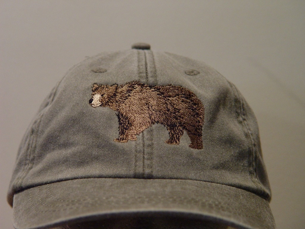 BROWN BEAR Hat - One Embroidered Men Women Wildlife Baseball Cap Price ...