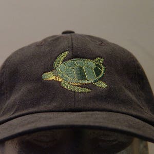 SEA TURTLE HAT - Embroidered Men Women Marine Wildlife Cotton Cap ...