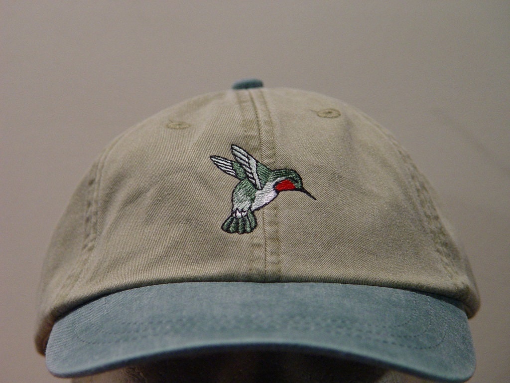 HUMMINGBIRD HAT - One Embroidered Bird Women Men Wildlife Gift Cap ...