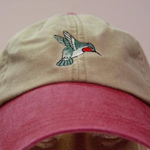 HUMMINGBIRD HAT - One Embroidered Bird Women Men Wildlife Gift Cap ...