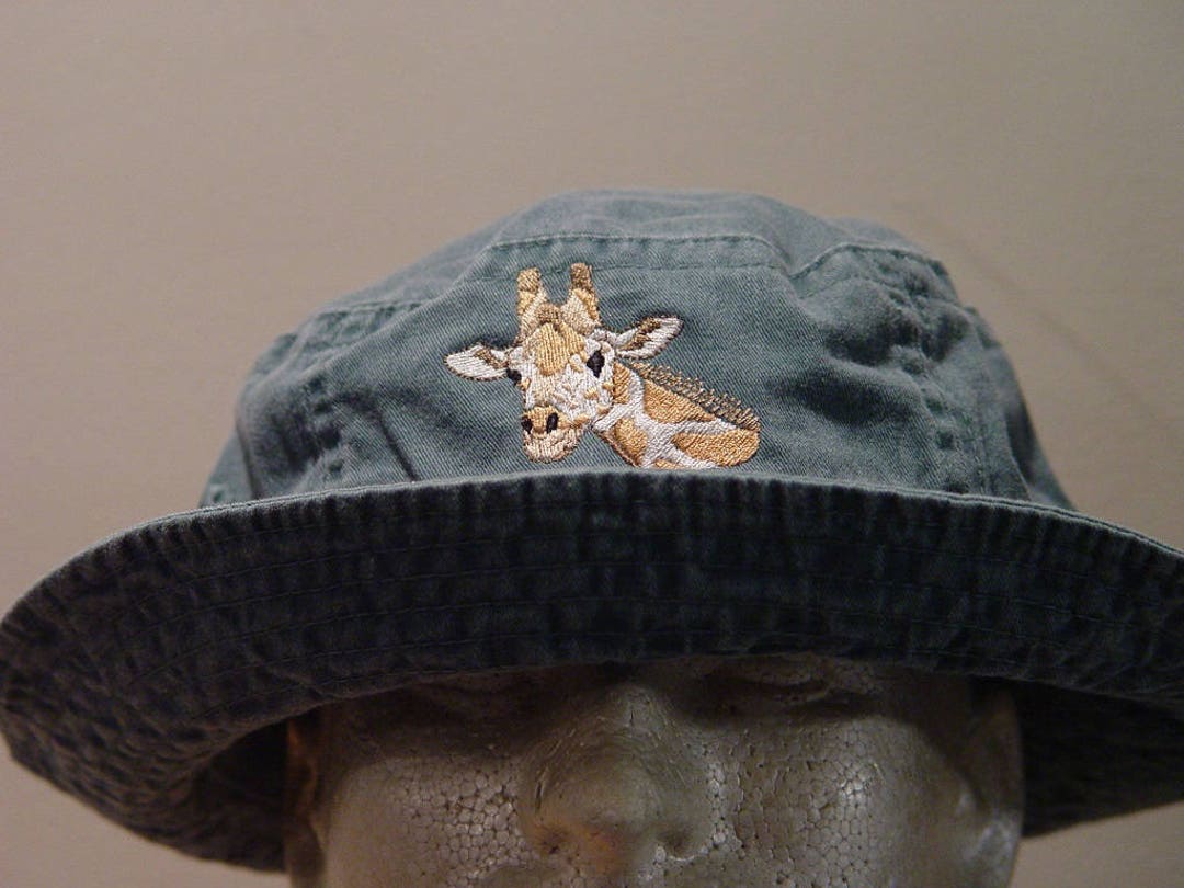 GIRAFFE WILDLIFE XL Bucket Hat Embroidered Women Men Cap Price Apparel ...