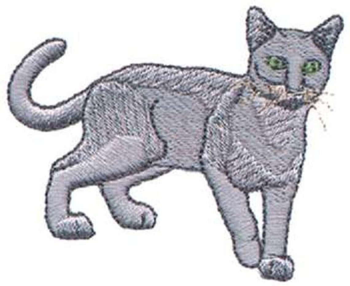Russian Blue Cat Hat One Embroidered Men Women Cotton - Etsy