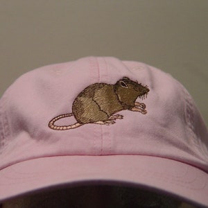 BROWN RAT RODENT Hat - Embroidered Men Women Wildlife Baseball Cap ...