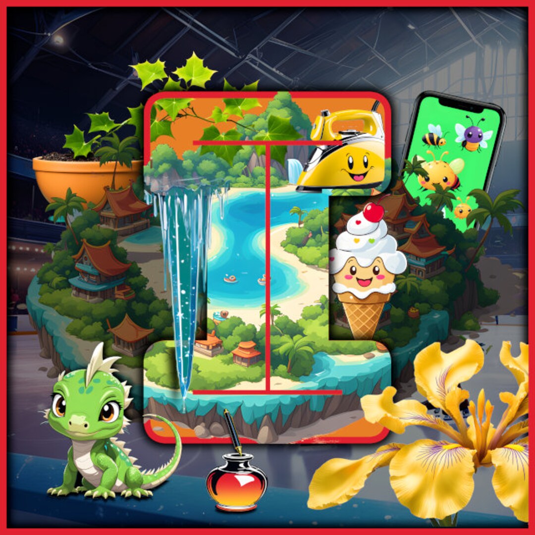 Imagination Adventure Flashcards - Letter I | High-resolution Digital ...