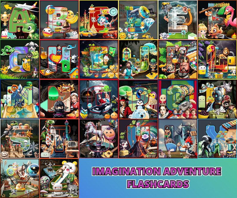 Imagination Adventure Flashcards Letter H High-resolution Digital ...