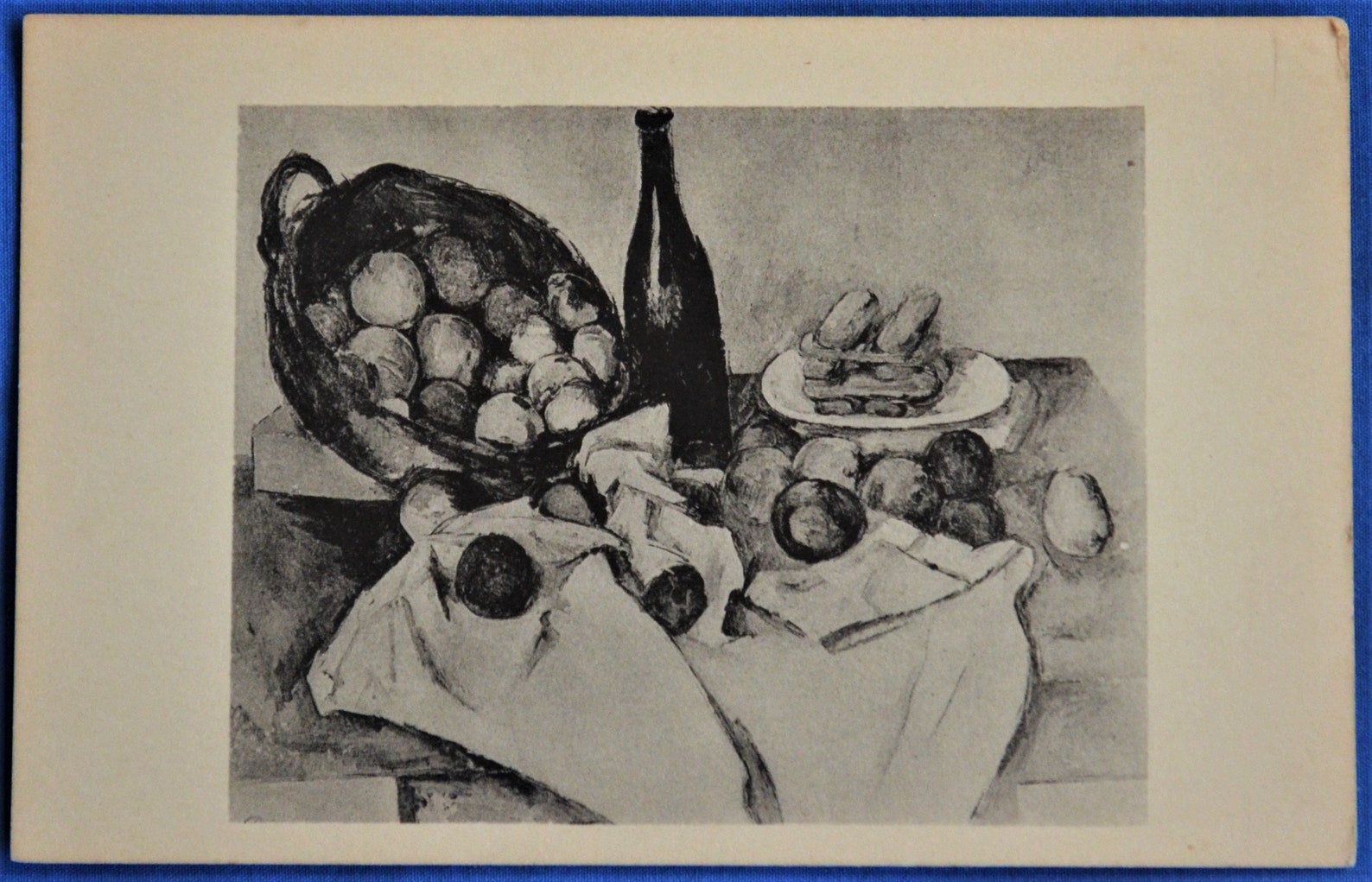 Art Cezanne Still Life Basket of Apples Black and White | Etsy