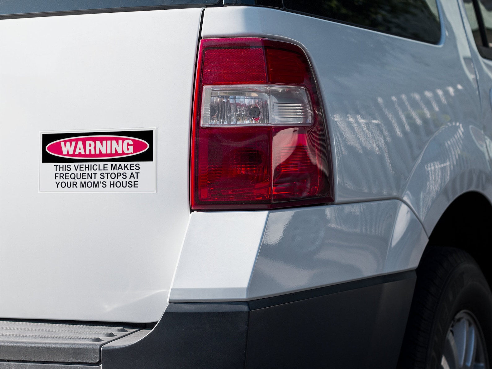 Funny Warning Bumper Sticker Decal, This Vehicle Makes Frequent Stops ...