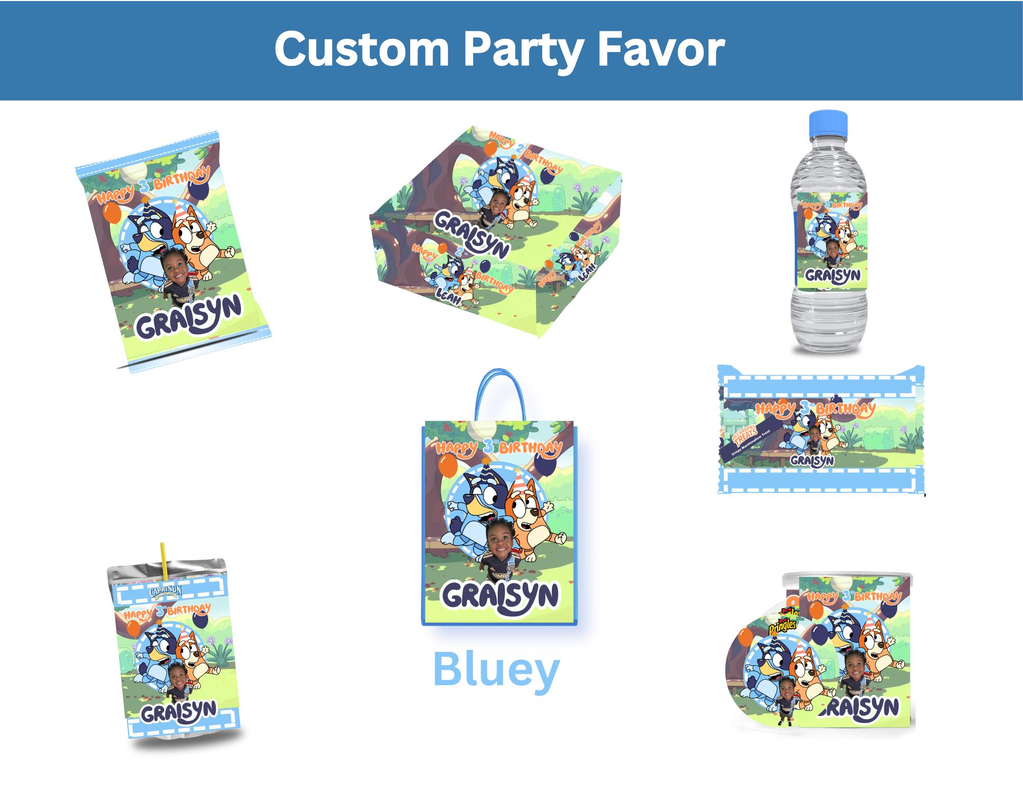 Bluey Party Favor Bundle Digital Editable Design - Etsy
