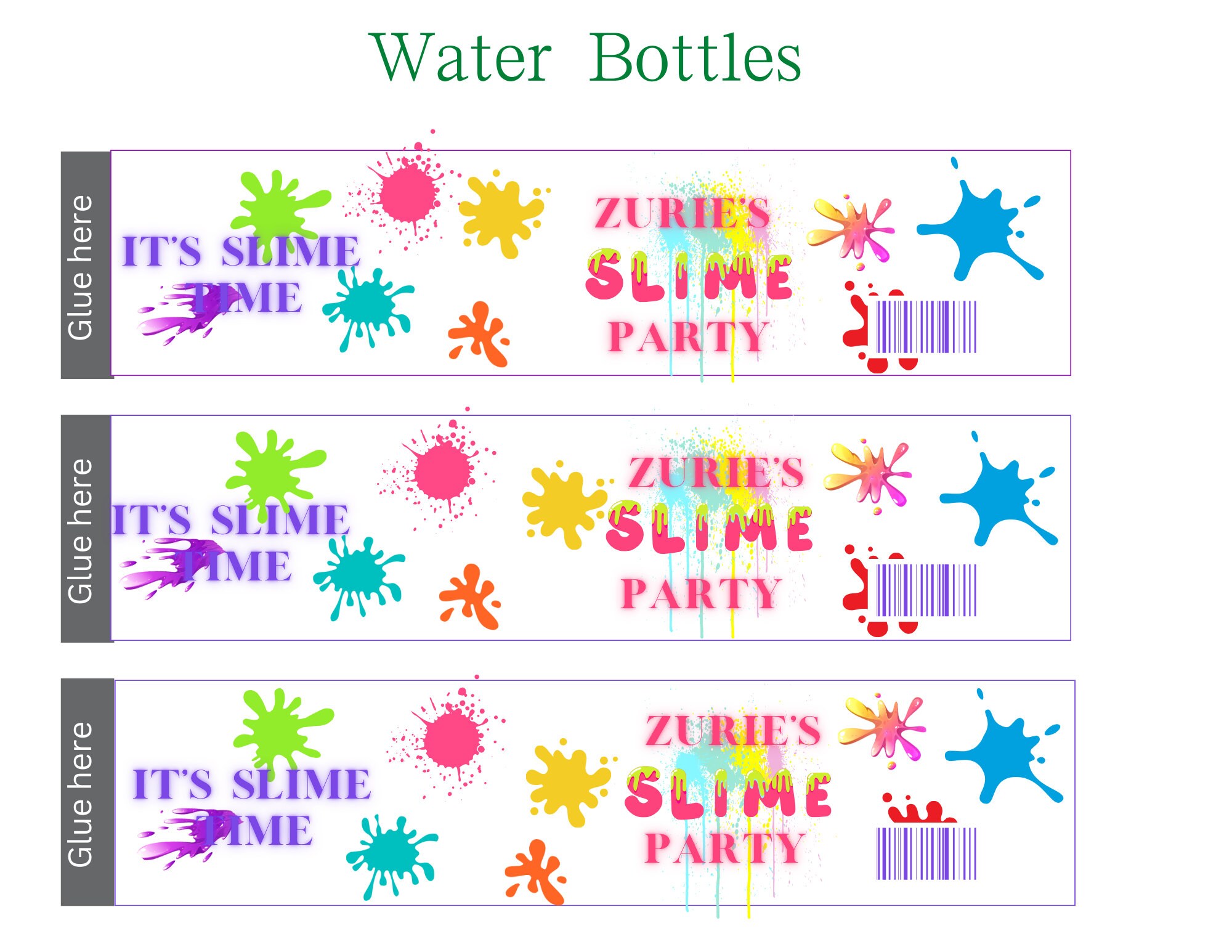 It's Slime Time! Digital Editable Slime Party Bundle - Etsy