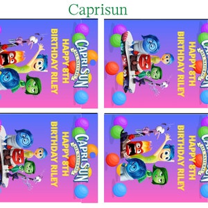 Inside Out Digital Editable Party Favor Bundle - Etsy