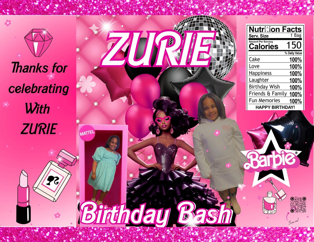 Barbie Party Favor Bundle Digital Editable Design - Etsy