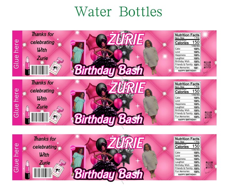 Barbie Party Favor Bundle Digital Editable Design - Etsy