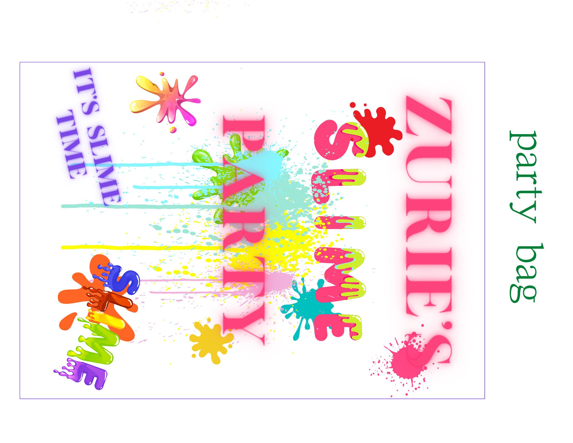 It's Slime Time! Digital Editable Slime Party Bundle - Etsy