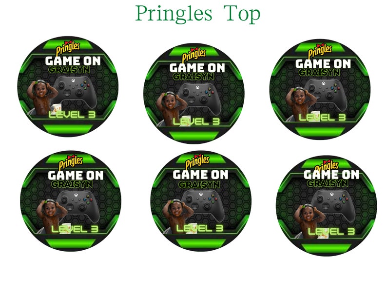 Game on Pringles Digital Editable Design - Etsy