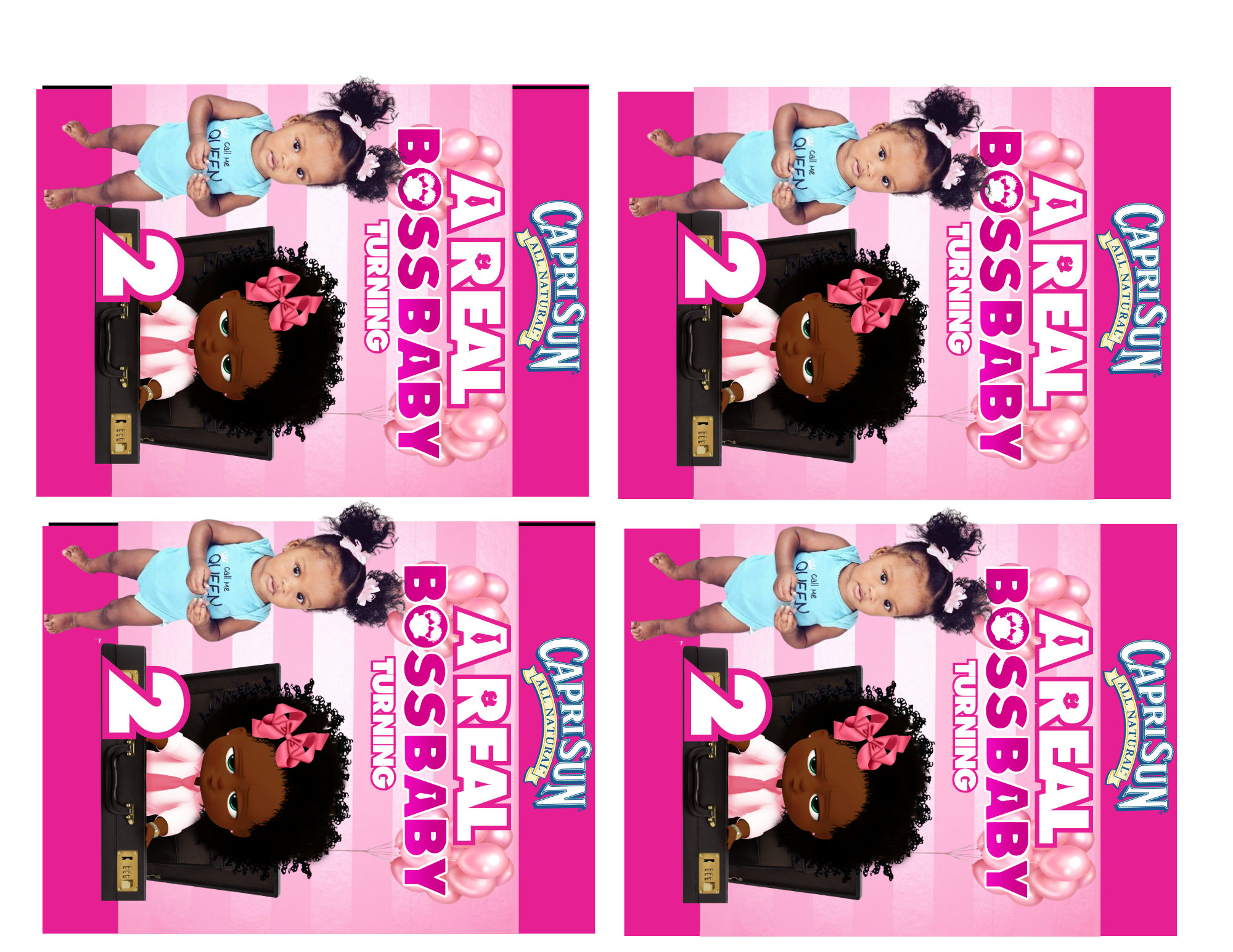 Boss Baby (girl) Digital Editable Capri Sun and Chip Bag Template - Etsy