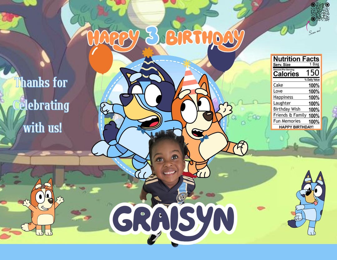 Bluey Party Favor Bundle Digital Editable Design - Etsy