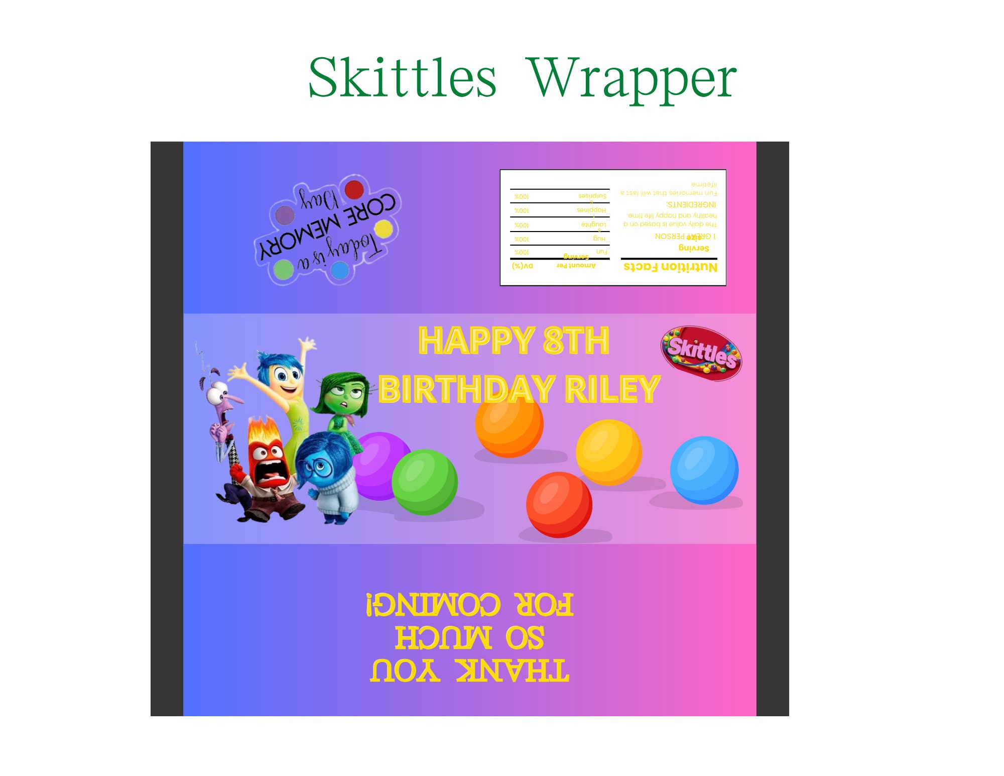 Inside Out Digital Editable Party Favor Bundle - Etsy