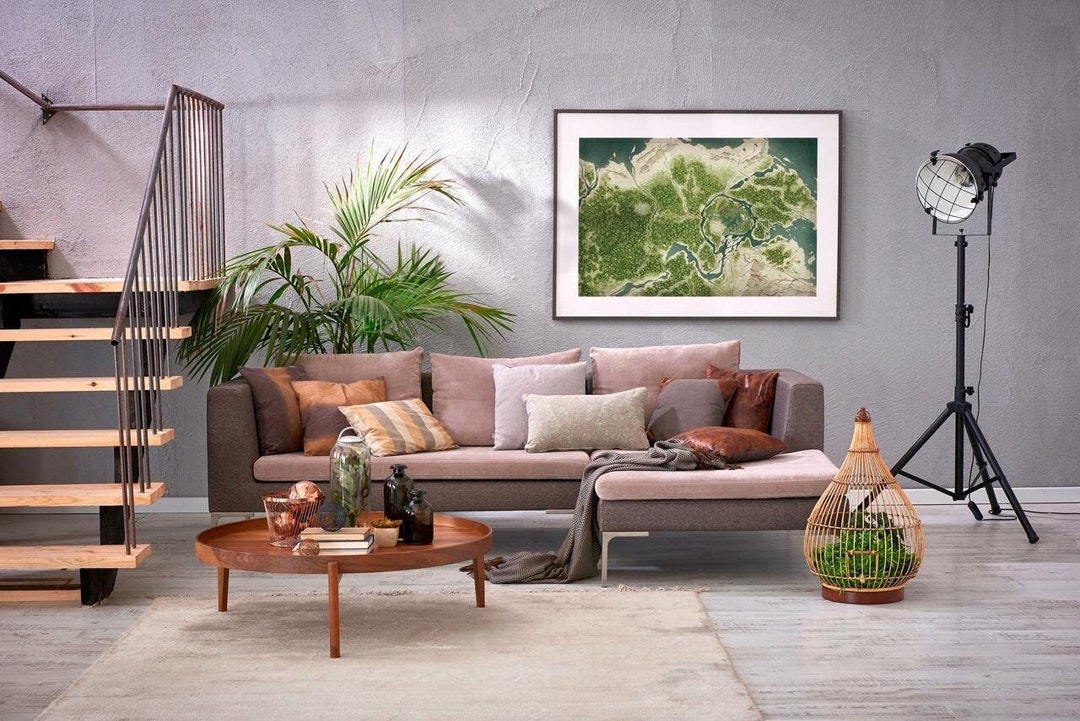 Fantasy Map - High Quality Art Print - Painted Digitally by Hand - Etsy