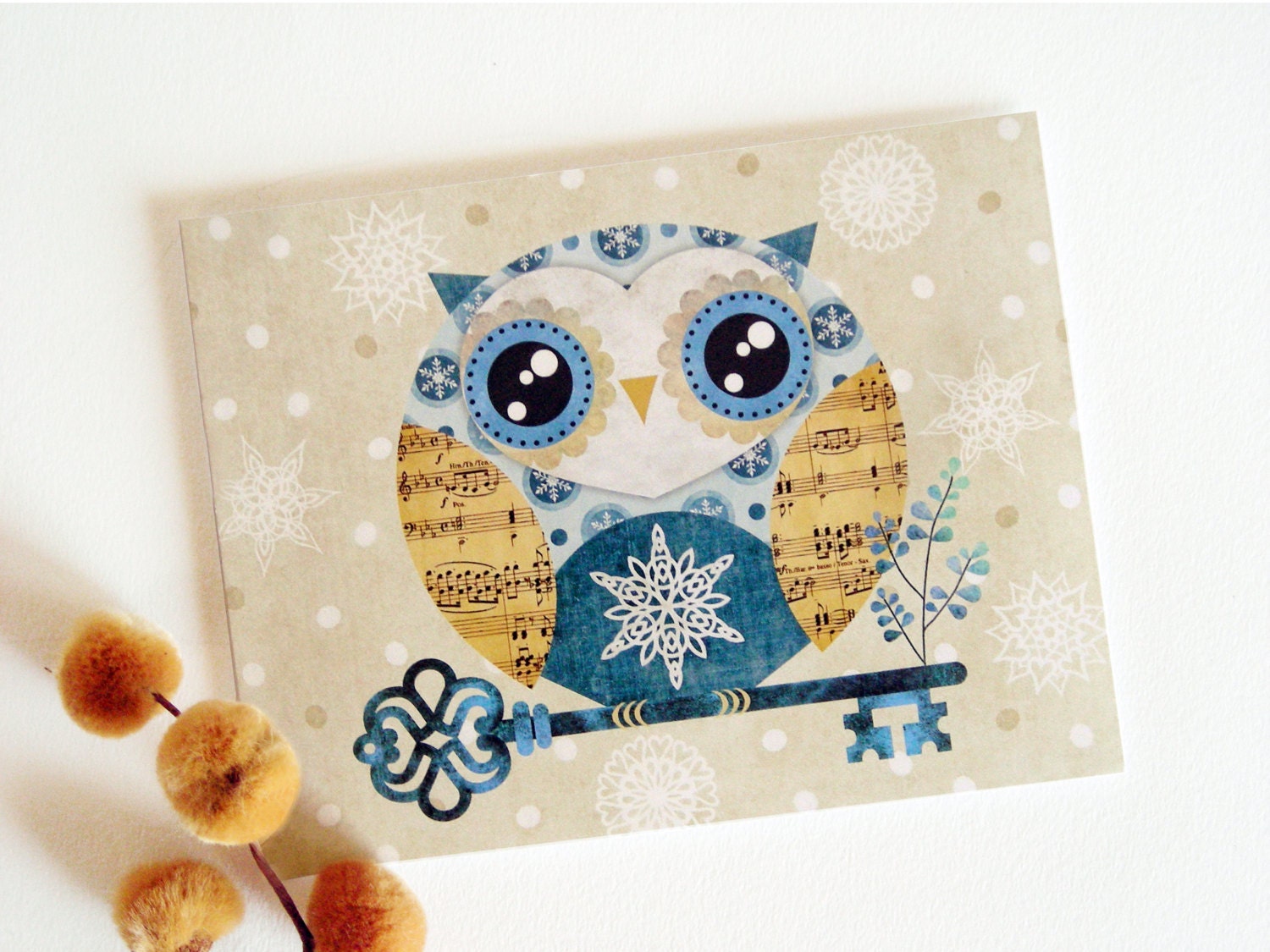 Four Seasons Owls Postcard Set With Envelopes Postcrossing - Etsy