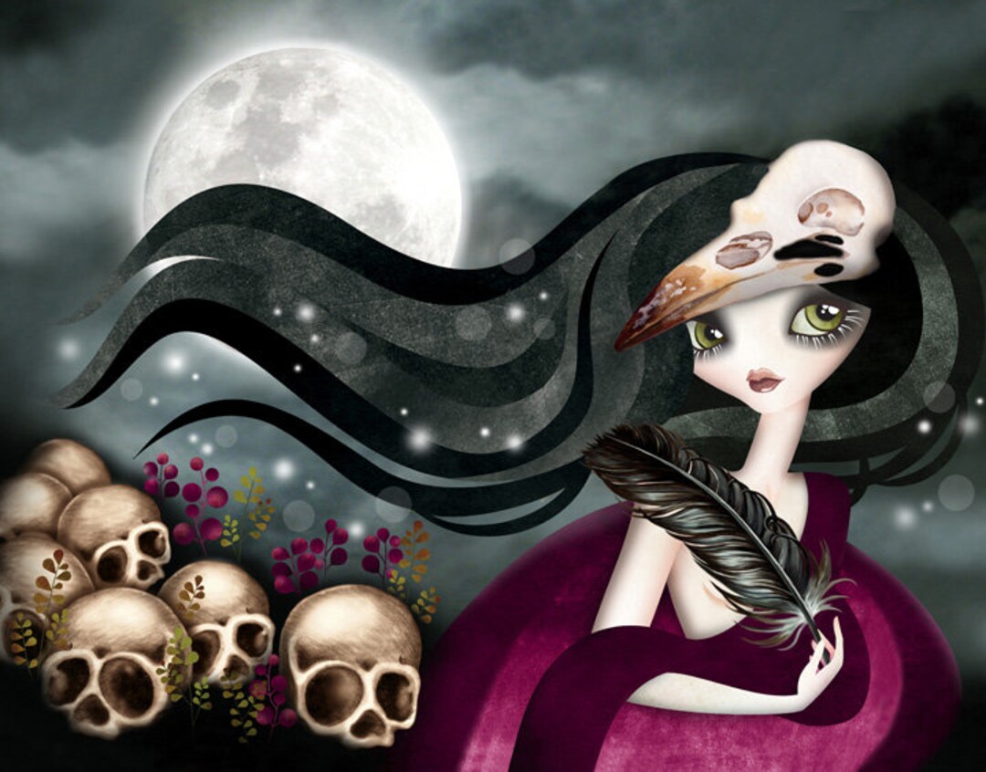 The Witching Hour - 8 X 10 Print, Wall Art, Midnight Witch - Etsy